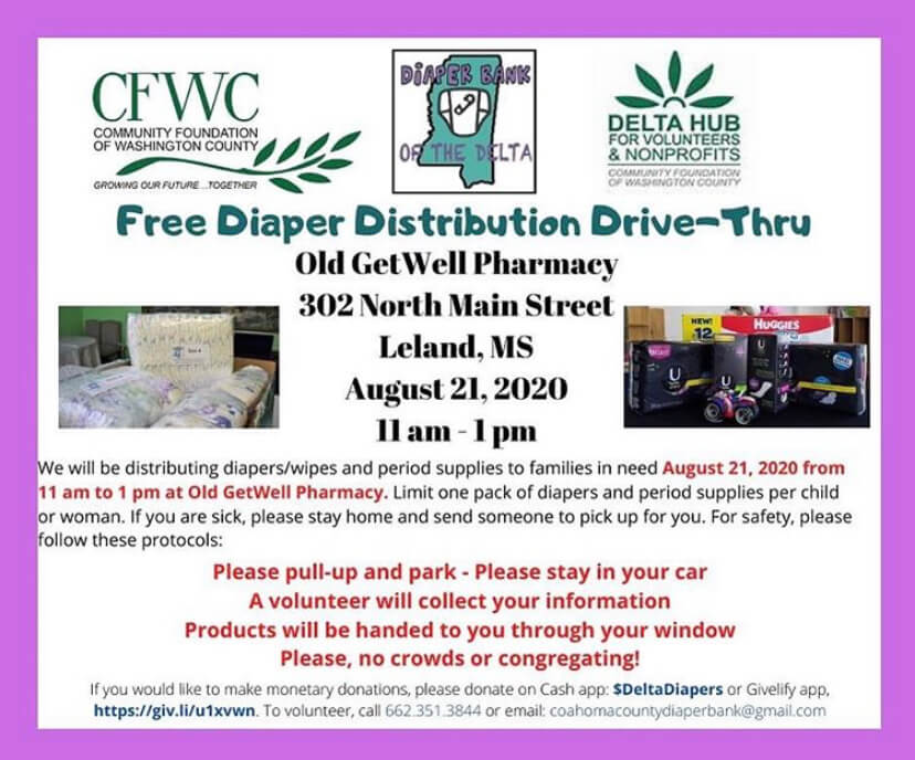 Community Foundation of Washing County Diaper Giveaway in Leland ...
